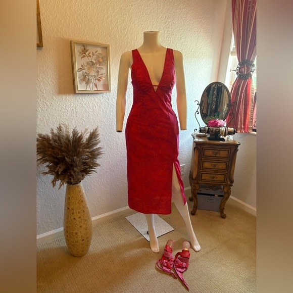 Forever 21 | Dresses | Elegant Red Midi Dress | Poshmark
